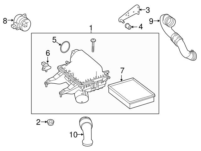 Genuine Mercedes 9065280024 Air Intake Hose; Rear - Mercedes