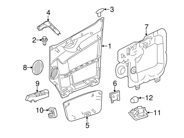 Genuine Mercedes 9065451413 Power Window Switch; Left - Mercedes