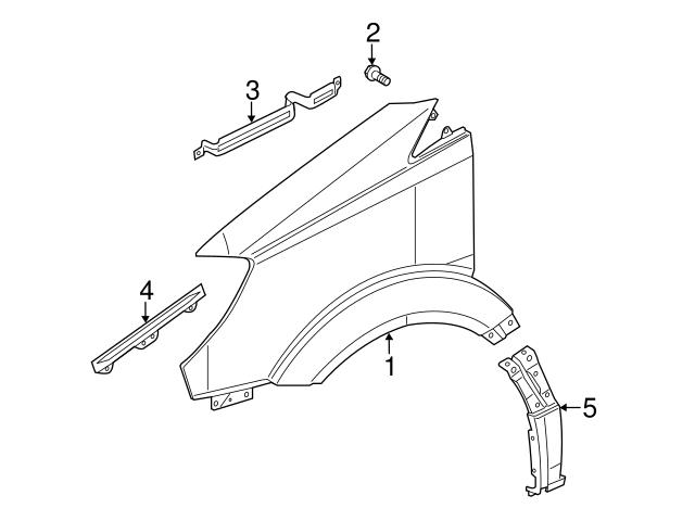 Genuine Mercedes 9066230625 Fender Bracket; Right - Mercedes