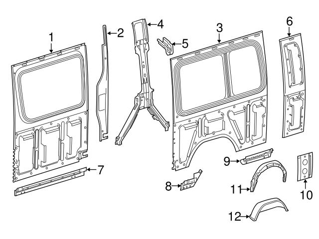 Genuine Mercedes 9066369960 Quarter Panel Extension - Mercedes