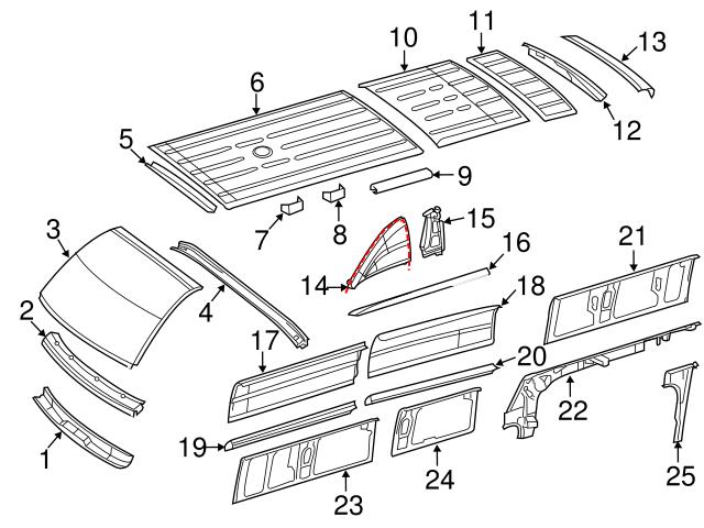 Genuine Mercedes 9066370224 Door Pillar Post Trim Set; Left - Mercedes