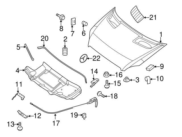 Genuine Mercedes 9066820026 Hood Insulation Pad - Mercedes
