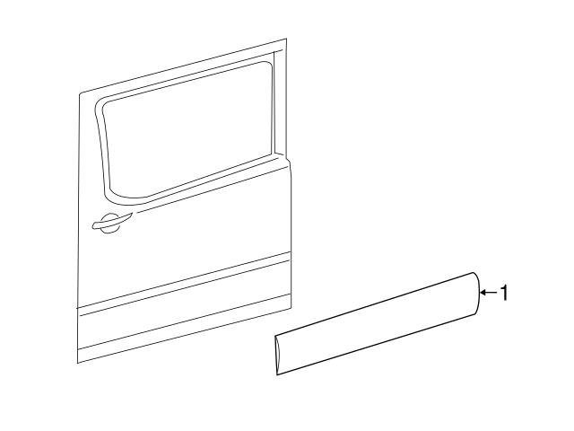 Genuine Mercedes 90669010009B51 Door Molding; Right - Mercedes ...