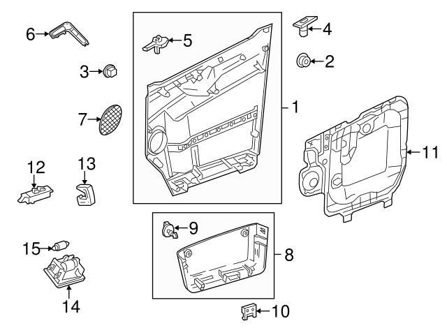 Genuine Mercedes 9067270330 Door Water Deflector; Front Right - Mercedes