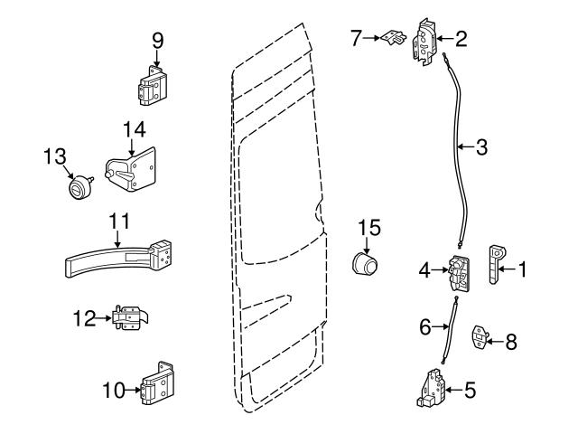 Genuine Mercedes 906740123528 Door Latch Assembly; Left Lower ...