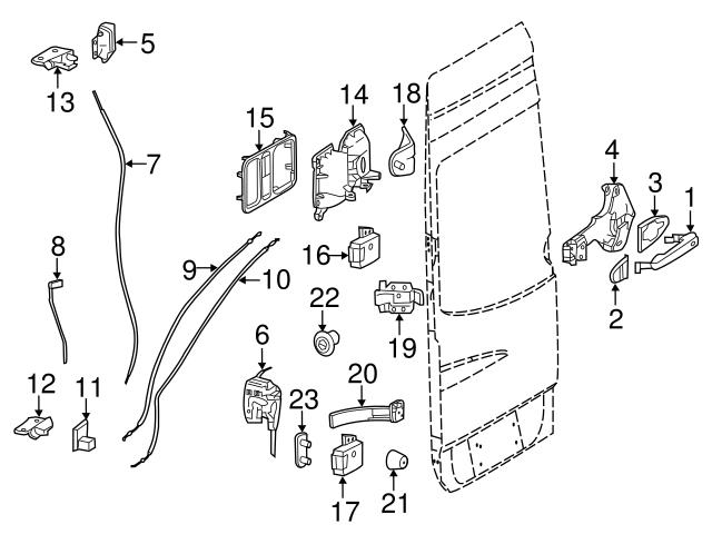 Genuine Mercedes 9067430029 Door Stop; Rear Left/Right - Mercedes