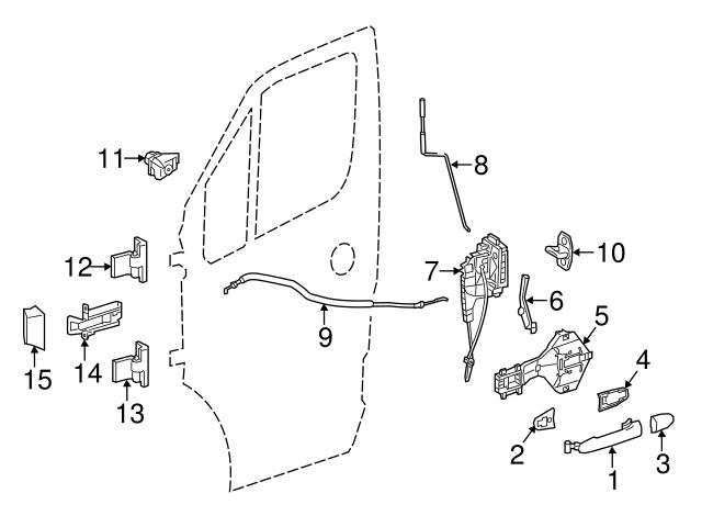 Genuine Mercedes 9067600020 Exterior Door Handle Cover; Front Right ...