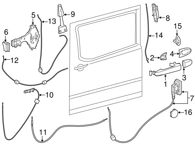 Genuine Mercedes 9067600120 Sliding Door Handle Gasket; Left, Right ...