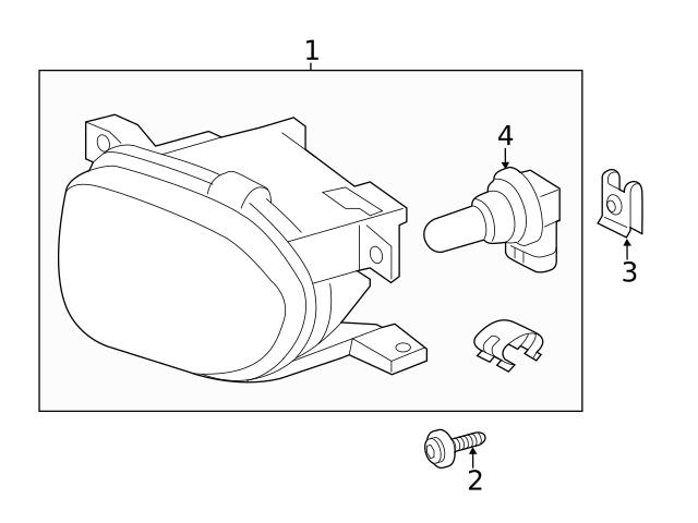 Genuine Mercedes 9068204061 Fog/Cornering Light Assembly; Left - Mercedes