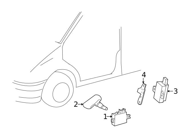 Genuine Mercedes 9068270001 Tire Pressure Monitoring System (TPMS ...