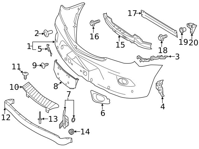 Genuine Mercedes 9068890114 Bumper Cover Bracket; Right Upper - Mercedes