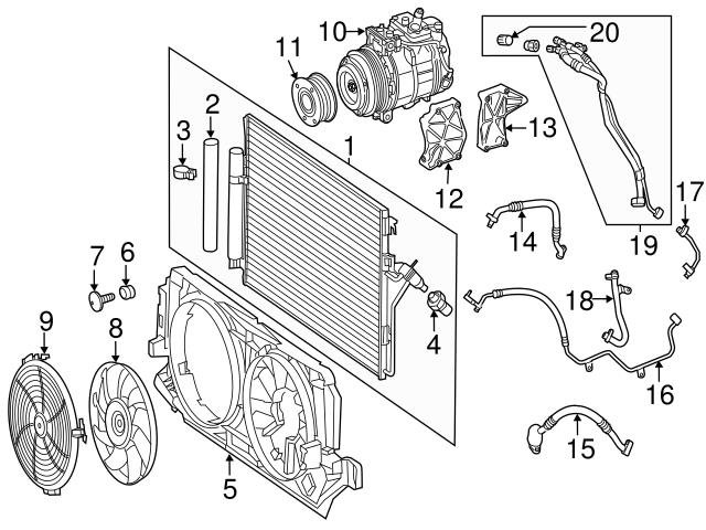 Genuine Mercedes 9069062200 A/C Condenser Fan Blade; Front Right - Mercedes