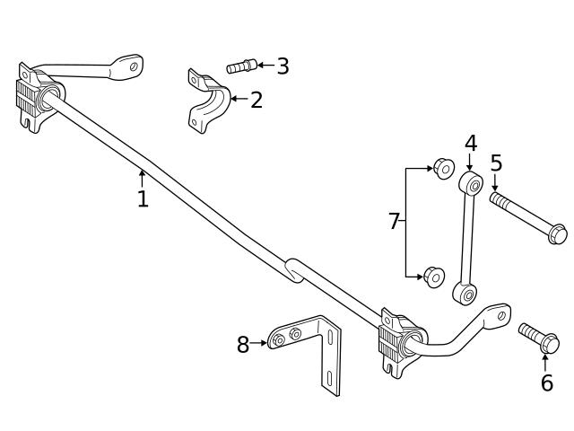 Genuine Mercedes 9073203700 Stabilizer/Sway Bar Link; Left, Right ...