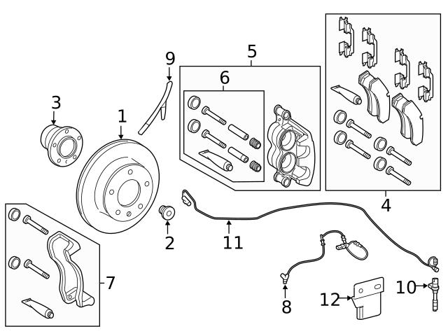 Genuine Mercedes 9074212100 Brake Caliper; Front Left - Mercedes ...