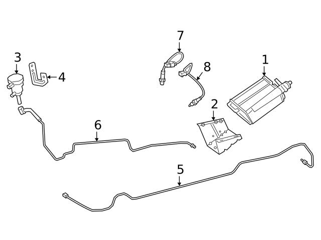Genuine Mercedes 9074761000 Evaporative Emissions System Lines - Mercedes