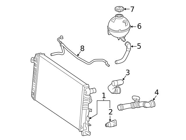 Genuine Mercedes 9075010400 Radiator Coolant Hose; Lower - Mercedes