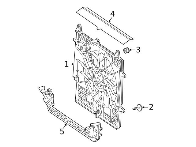 Genuine Mercedes 9075050200 Radiator Support Air Duct - Mercedes