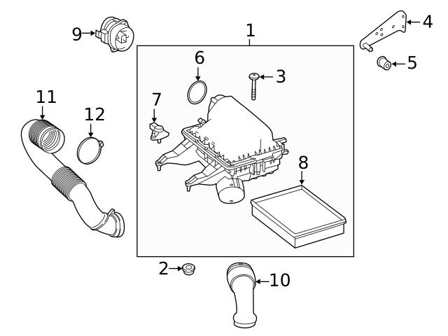 Genuine Mercedes 9075280100 Air Filter & Housing Assembly - Mercedes