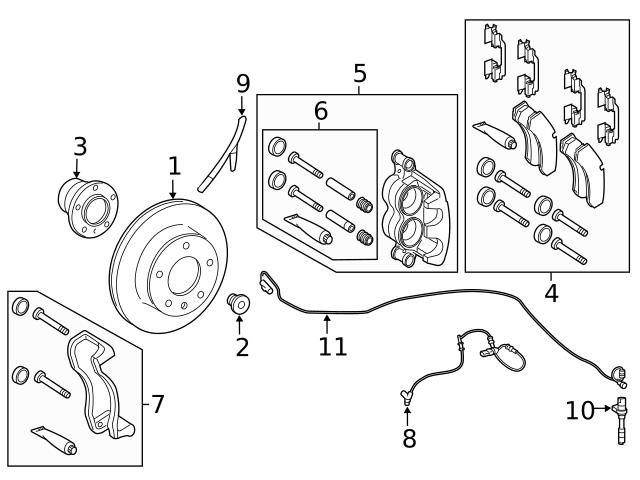 Genuine Mercedes 9075402705 Brake Pad Wear Sensor; Left, Right - Mercedes