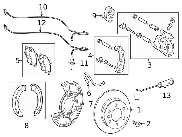 Genuine Mercedes 9075403705 ABS Wheel Speed Sensor Wire Harness; Right ...