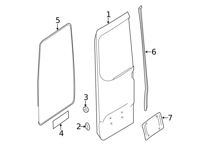 Genuine Mercedes 9077250200 Door Seal; Rear Inner Left/Right - Mercedes