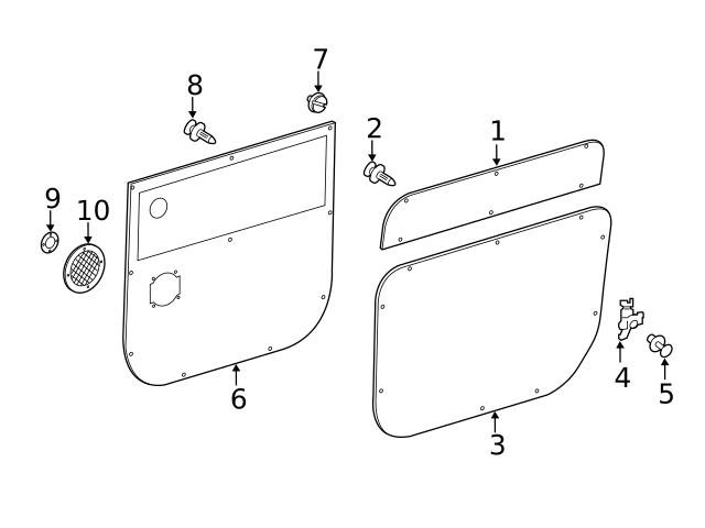 Genuine Mercedes 90782705009051 Speaker Cover; Lower Left/Right - Mercedes