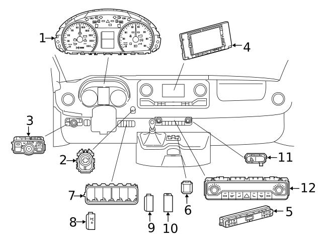 Genuine Mercedes 9079054806 HVAC Temperature Control Panel - Mercedes