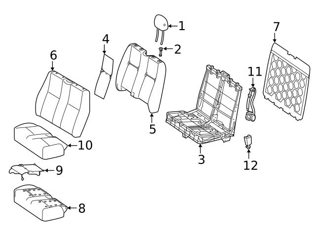 Genuine Mercedes 9079060400 Seat Heater Pad; Rear Left - Mercedes