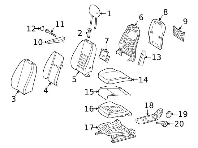 Genuine Mercedes 90791921009051 Seat Back Recliner Adjustment Handle ...
