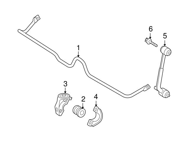 Genuine Mercedes 910105010002 Stabilizer/Sway Bar Link Bolt; Rear, Left ...