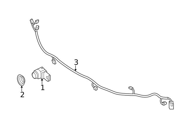 Genuine Mercedes 9105400205 Parking Aid System Wiring Harness; Front ...