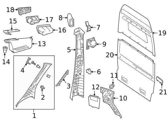 Genuine Mercedes 91068602009051 Door Trim Sill Plate Insert Clip; Right ...