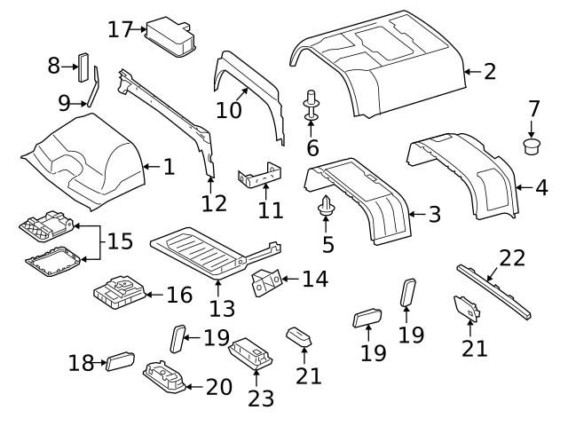 Genuine Mercedes 9106904902 Console Compartment - Mercedes
