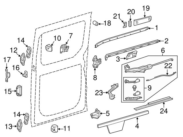 Genuine Mercedes 9107330100 Door Check/Stop; Center Left/Right - Mercedes
