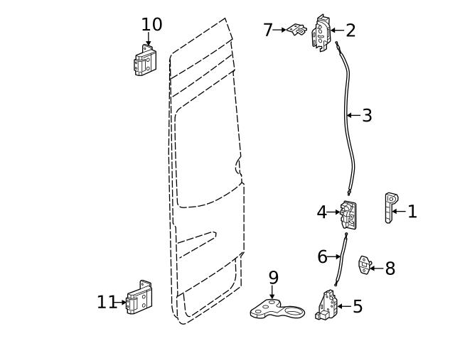 Genuine Mercedes 9107408900 Door Hinge Parts; Rear Left Upper - Mercedes