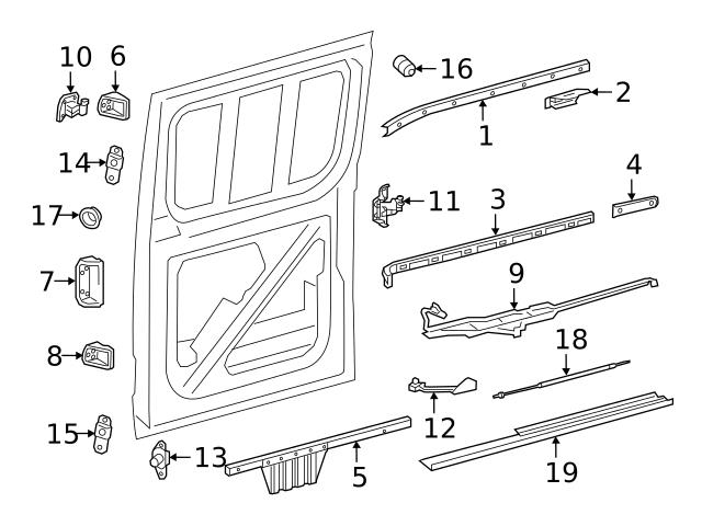 Genuine Mercedes 9107662700 Sunroof Slide; Left, Right - Mercedes