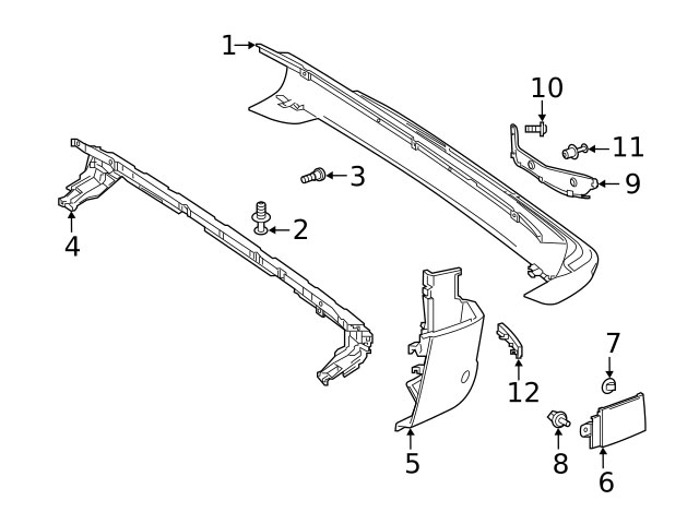 Genuine Mercedes 9108204900, A9108204900 Bumper Cover Reflector; Rear ...