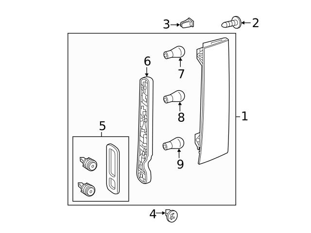 Genuine Mercedes 9108206900 Tail Lamp Socket; Right - Mercedes