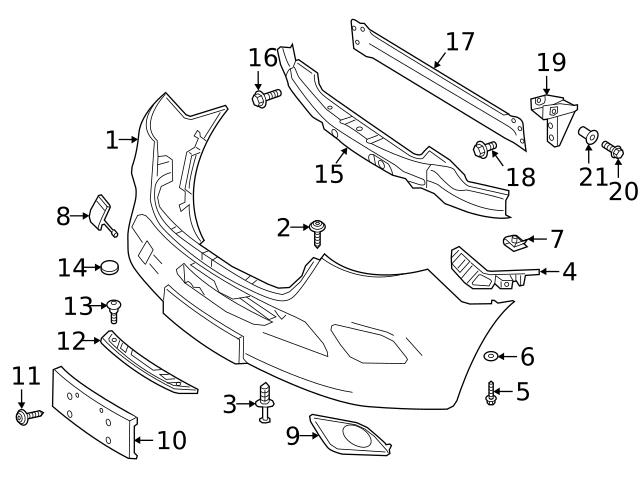 Genuine Mercedes 9108850400 Bumper Cover Bracket; Front Left - Mercedes