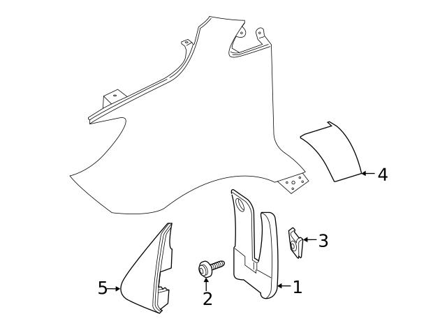 Genuine Mercedes 91088900009051 Mud Flap; Front Left - Mercedes