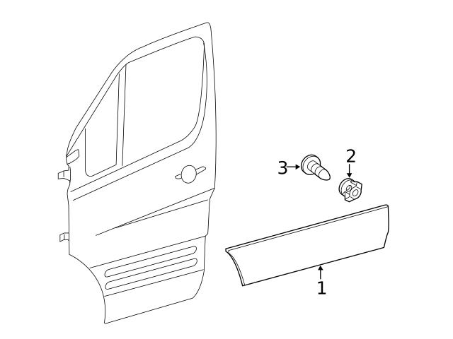 Genuine Mercedes 9109910100 Door Molding Clip; Rear - Mercedes
