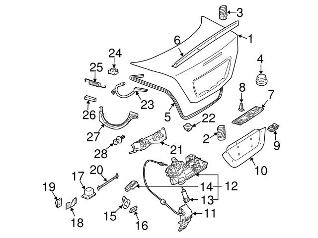 Genuine Mercedes 915042006000 Deck Lid Drain Plug - Mercedes | 0009974120