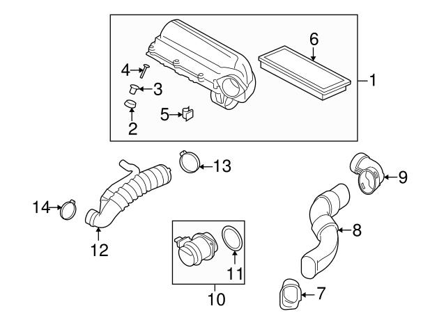 Genuine Mini 13712753073 Air Intake Hose; Front