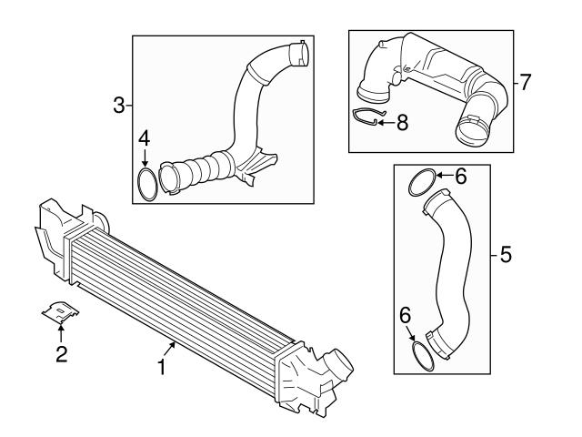 Genuine Mini 13718655836 Turbocharger Inlet Hose | 13718616211