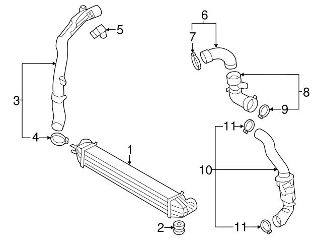 Genuine Mini 13719804247 Turbocharger Intercooler Pipe