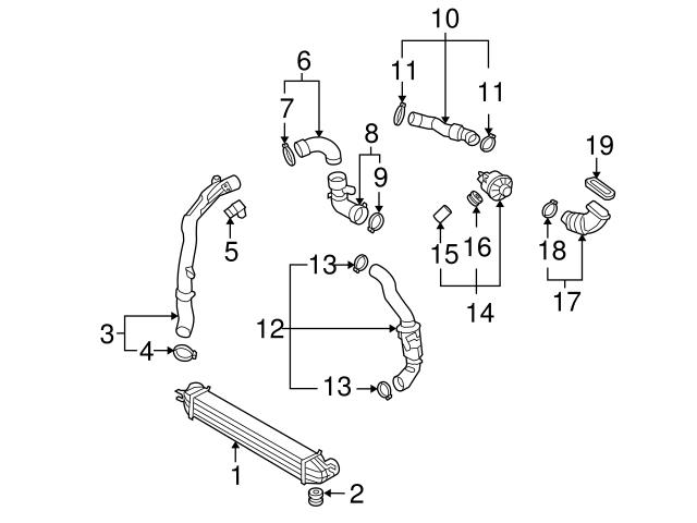 Genuine Mini 13742756042 Turbocharger Intercooler Pipe