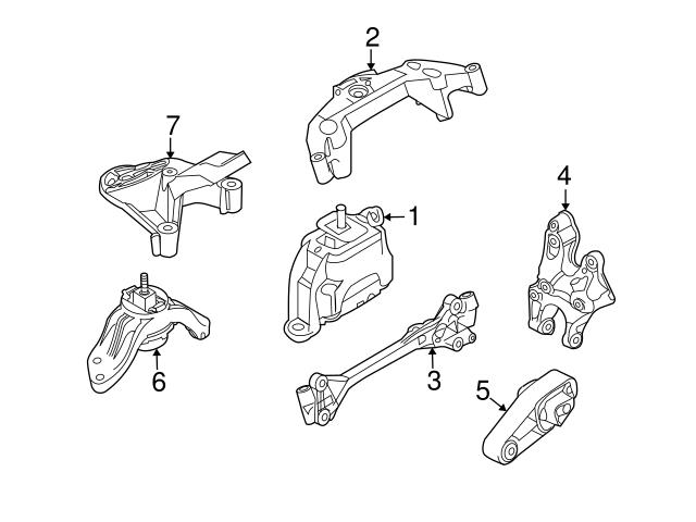 Genuine Mini 22116772032 Engine Mount Bracket; Front
