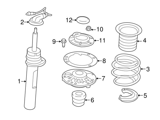 Genuine Mini 31305A01E35 Strut Mount; Left, Right | 31306852431 ...