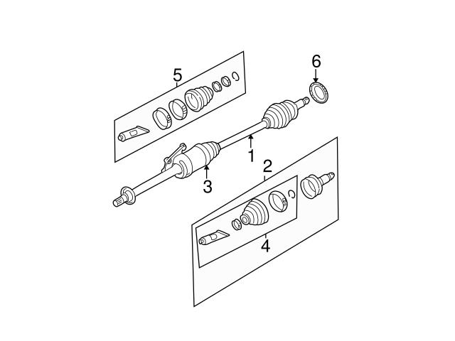 Genuine Mini 31607574851 Axle Shaft Assembly; Front Left - Mini ...