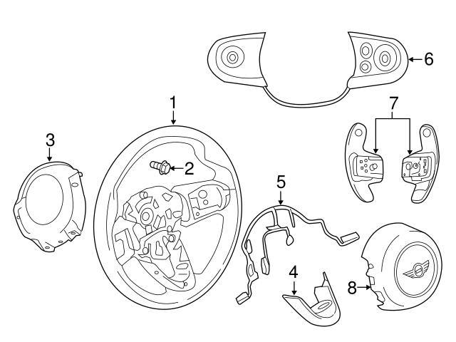 Genuine Mini 32306864893 Steering Wheel Trim; Lower